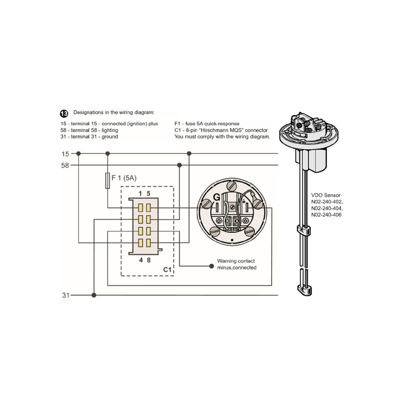 Marineworld | VDO Sensor for vand